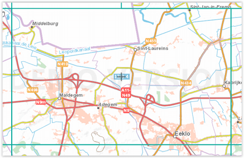 TOPO Wandelkaart 13/3-4 Eeklo - NGI