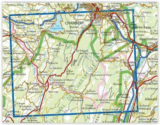 Wandelkaart 3333 OT Massif de la Chartreuse Nord - IGN
