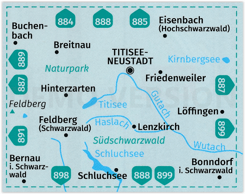 Wandelkaart 893 Titisee & Neustadt - Kompass