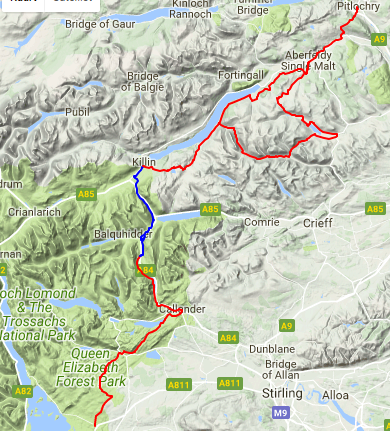 Wandelkaart Rob Roy Way National trail - Harvey maps