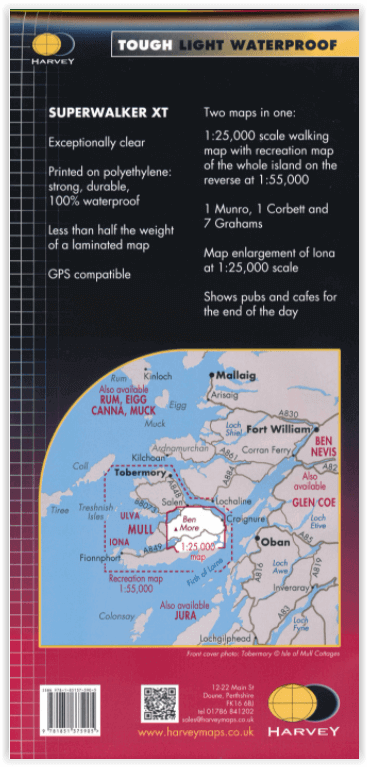 Wandelkaart XT Mull- Iona & Ulva - Harvey Maps