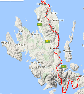 Wandelkaart Skye Trail - Isle of Skye Schotland - Harvey maps
